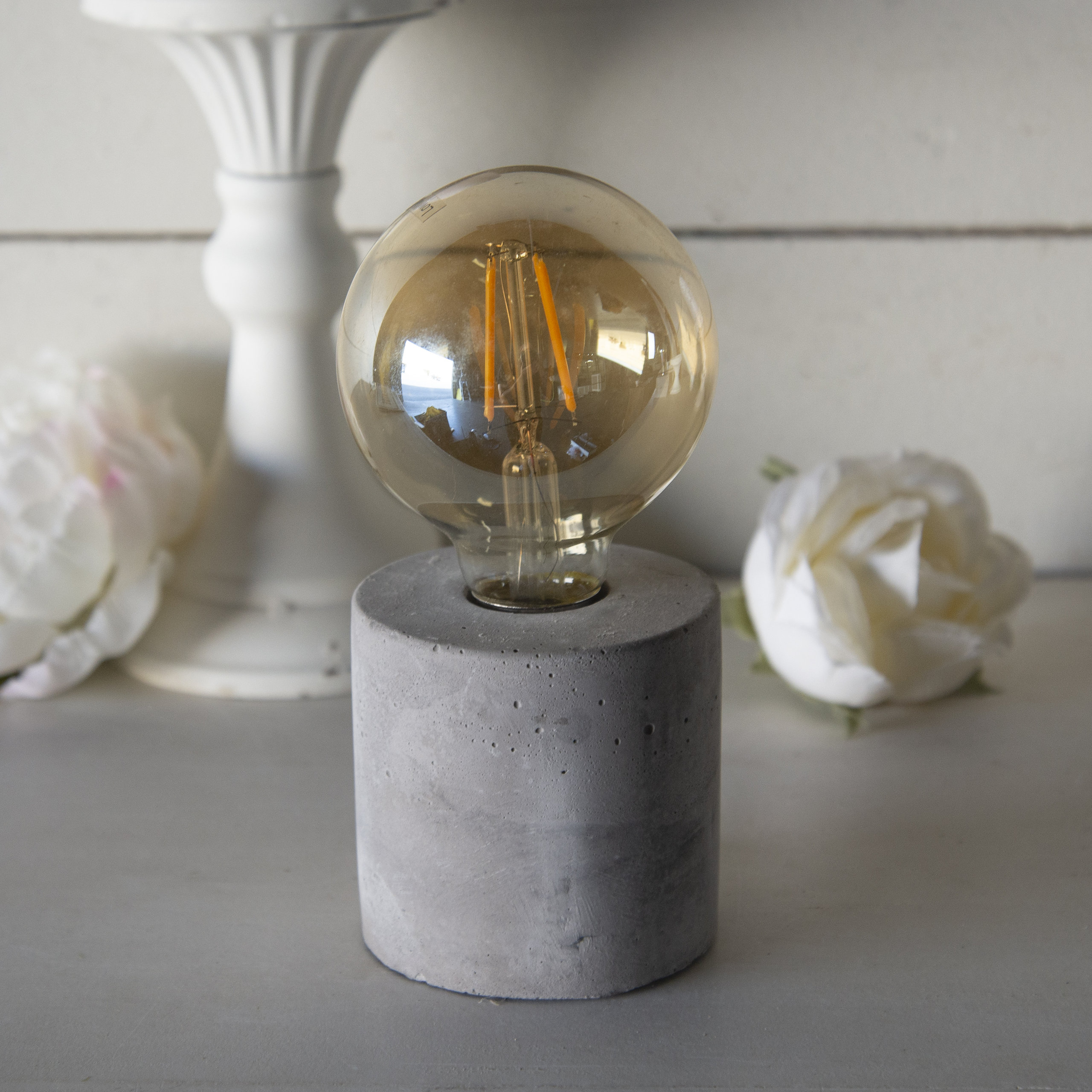 Round Decorative Light With Cement Base - Industrial - Table Lamps - by ...