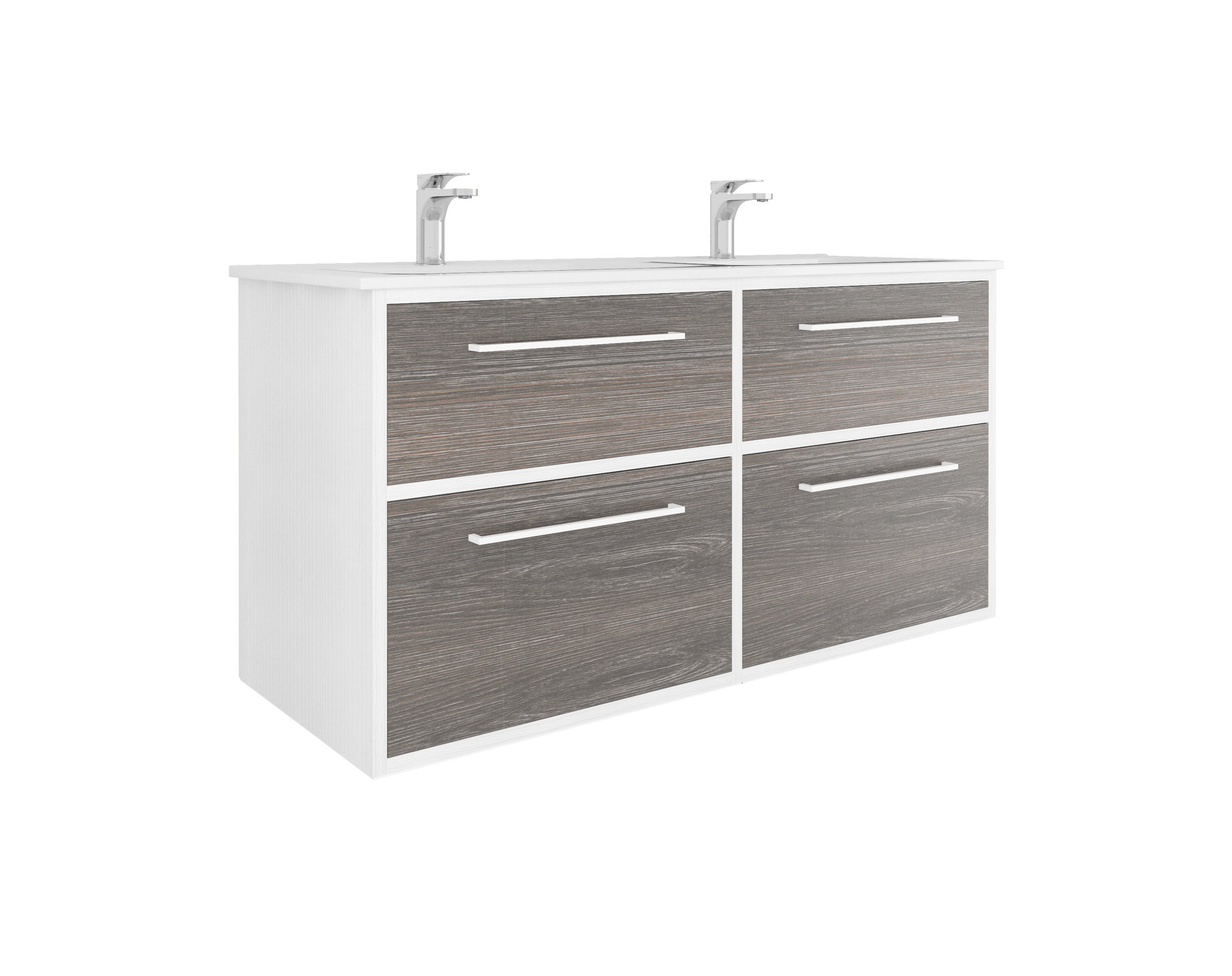 Chelsea Bathroom Vanity and Sink, 48" Charred Oak - Contemporary ...