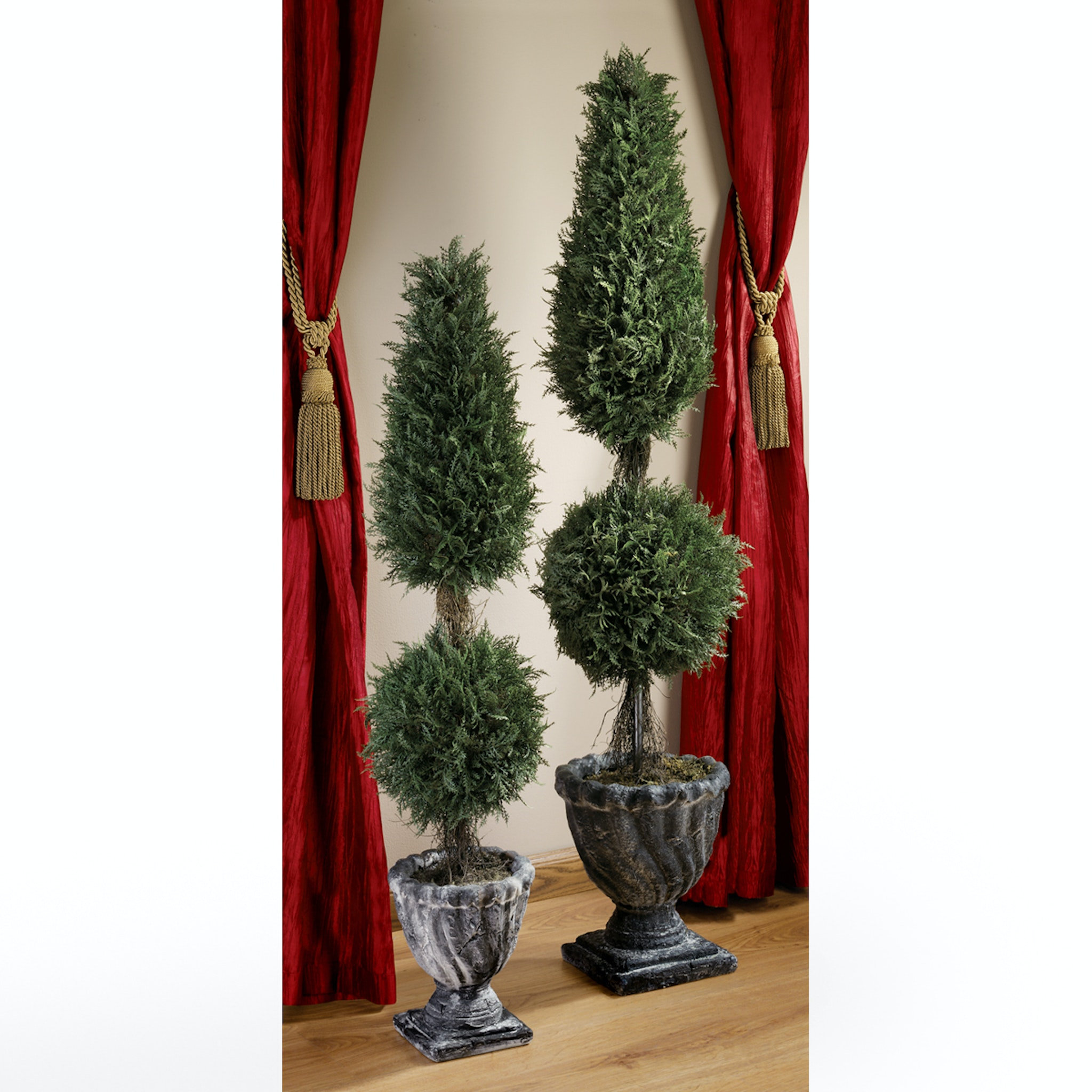 48" Classic Evergreen Topiary - Traditional - Artificial Plants And ...
