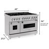 ZLINE 48" 6.0 cu. ft. Dual Fuel Range in Fingerprint Resistant ...
