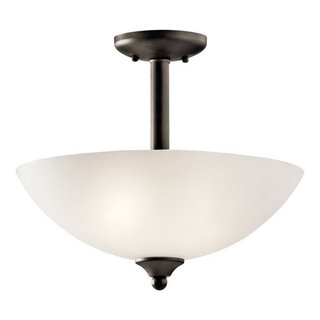 2 Light Contemporary Minimalist Inverted Pendant Light Fixture Satin ...
