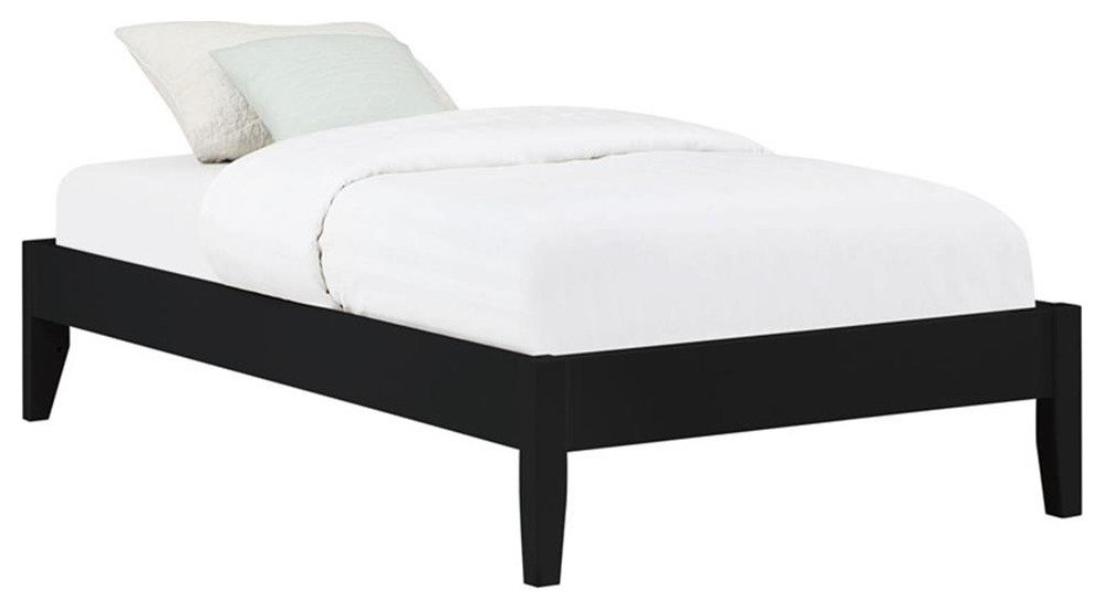 Coaster Hounslow Contemporary Wood Platform Twin Bed in Black ...