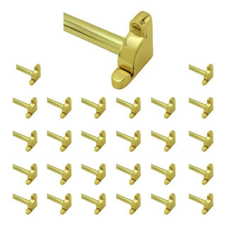 Bright Brass Stair Carpet Rod with Brackets 39 5/8 Inch, 1/2 Inch Dia ...