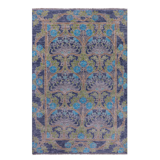 William Morris Handmade Wool Rug 6' 0" X 9' 2" - Q14945, 6' 0" X 9' 2 ...