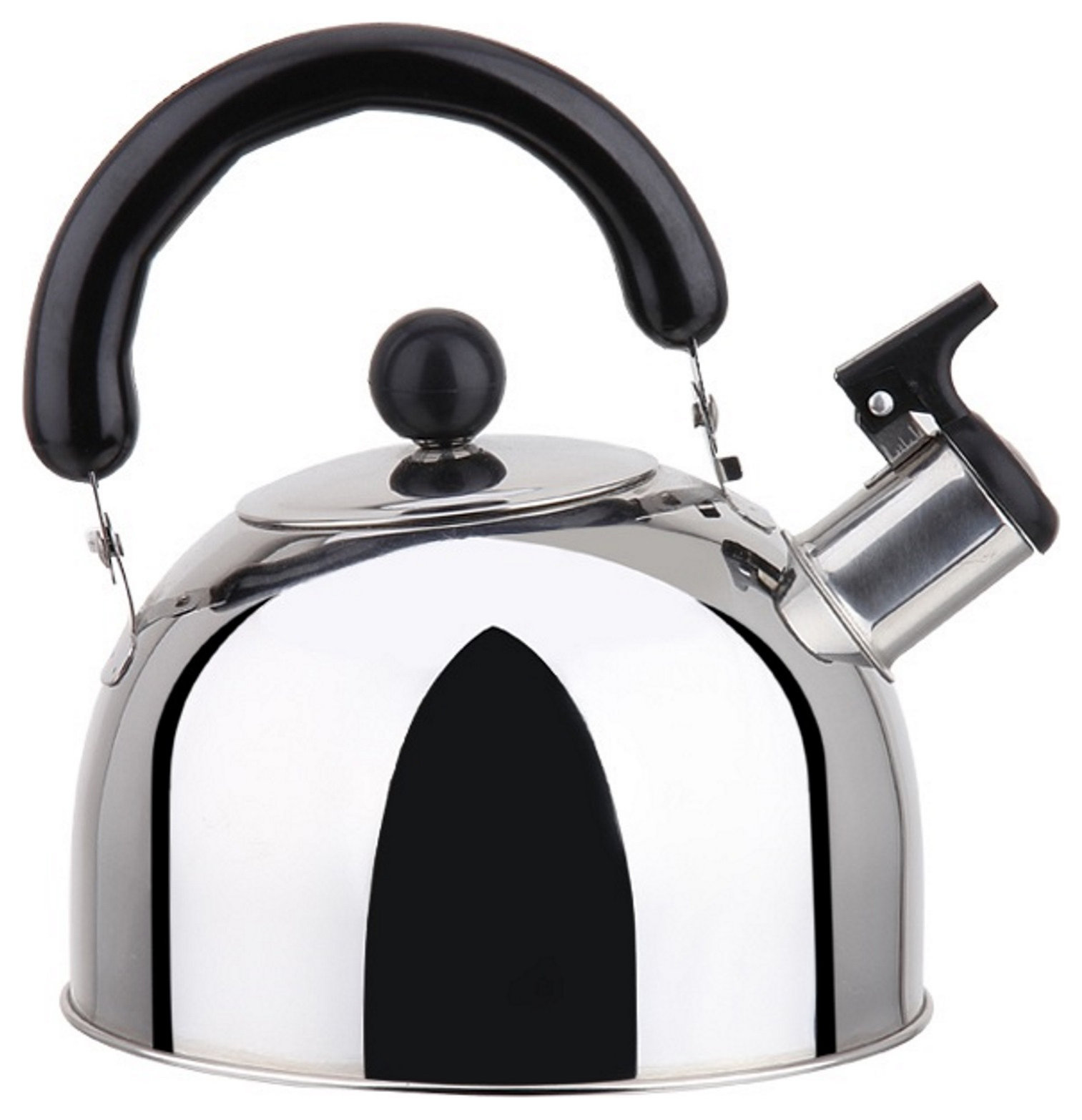 Stainless steel stovetop whistling tea kettle with handle - induction ...