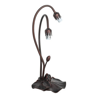 16" High Lily 2 Light Table Base - Traditional - Lamp Bases - by Meyda ...