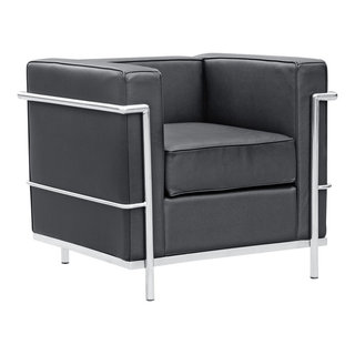 Modern Classics Cube Lc2 Petit Chair, Black, 28"H x 26"W x 28"D ...