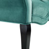 Lea Teal Style Performance Velvet Bench - Contemporary - Upholstered ...