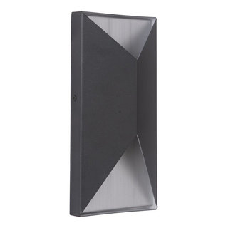 Craftmade Peak Small LED Pocket Sconce, Textured Black, Brushed ...