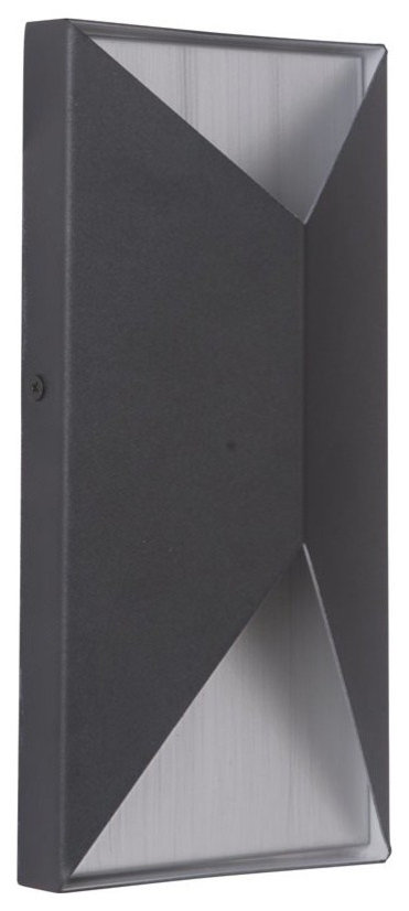 Craftmade Peak Small LED Pocket Sconce, Textured Black, Brushed ...