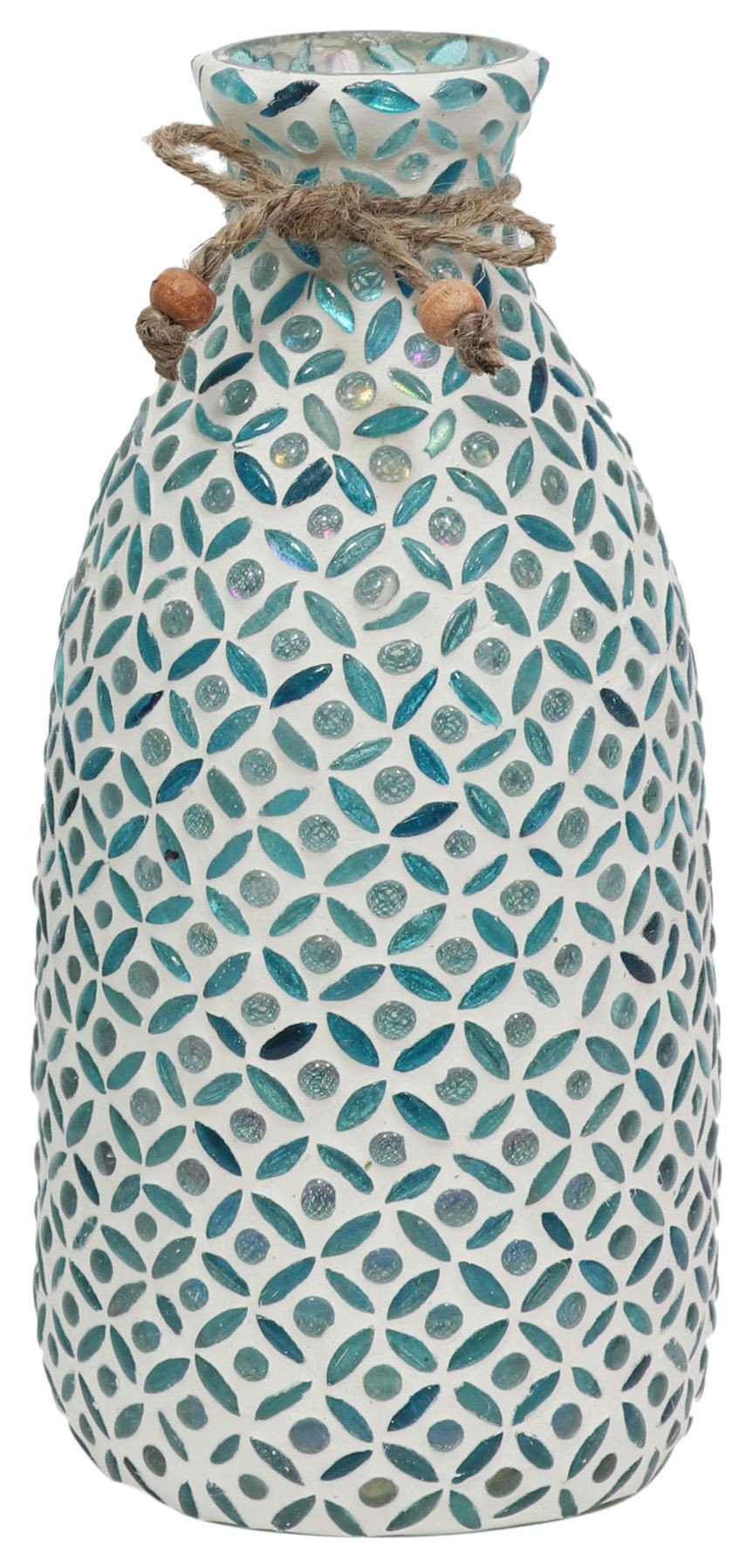 Glass, 5"h Mosaic Vase, Blue - Beach Style - Vases - by Kolibri Decor ...