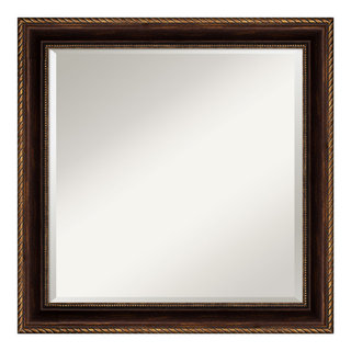 Corded Beveled Wall Mirror, 24 x 24 in. - Traditional - Wall Mirrors ...