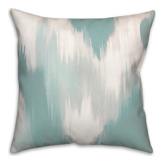 Teal Splotches 20x20 Spun Poly Pillow, 20x20 - Contemporary ...
