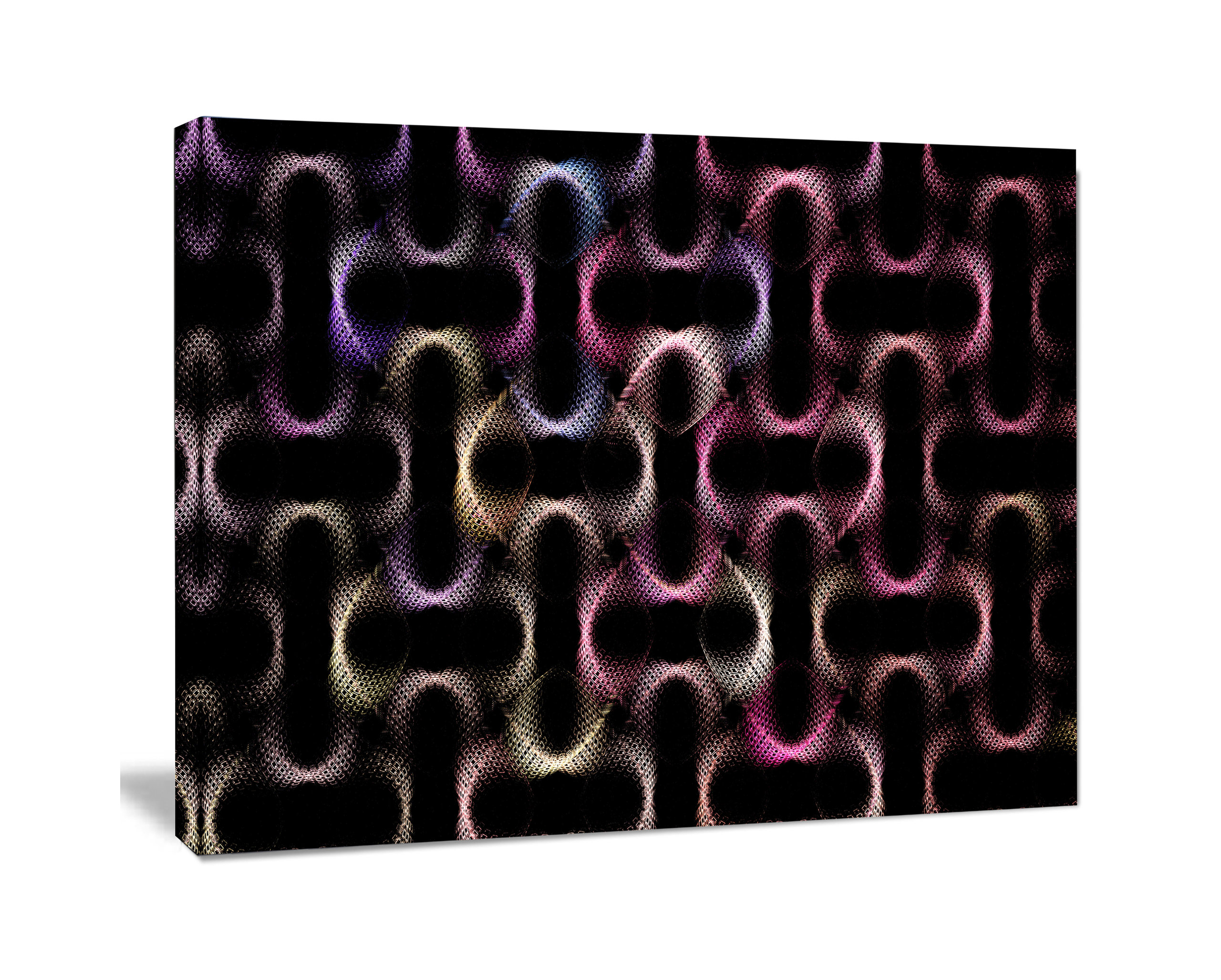 Colorful Unusual Metal Grill, Abstract Canvas Wall Art, 60"x40"x1.5 ...