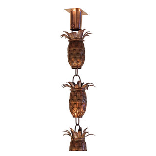 Pineapple Theme Copper Rain Chain With Installation Kit, 10 Foot ...
