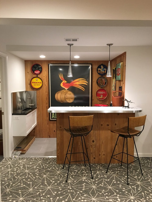 Mid-century retro basement remodel