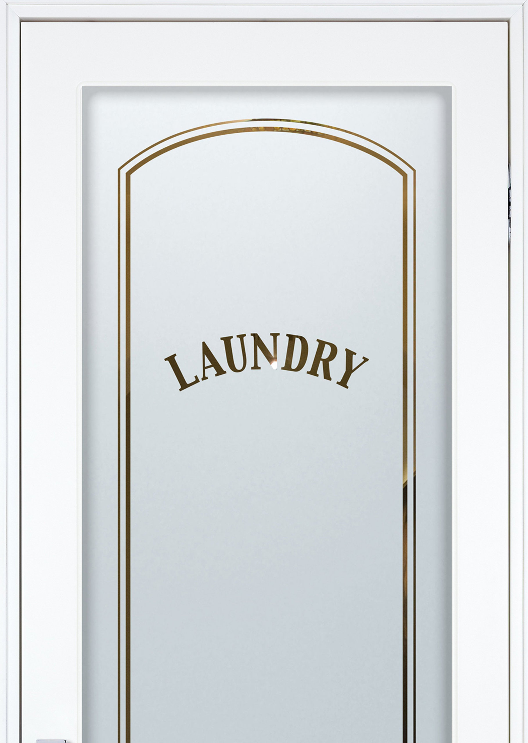 Laundry Room Doors - Classic Arched Capitals Frosted Glass Design - 28 ...