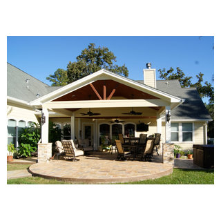 Simple Patio Cover Designs - Patio - Houston - by TCP Custom Outdoor Living | Houzz