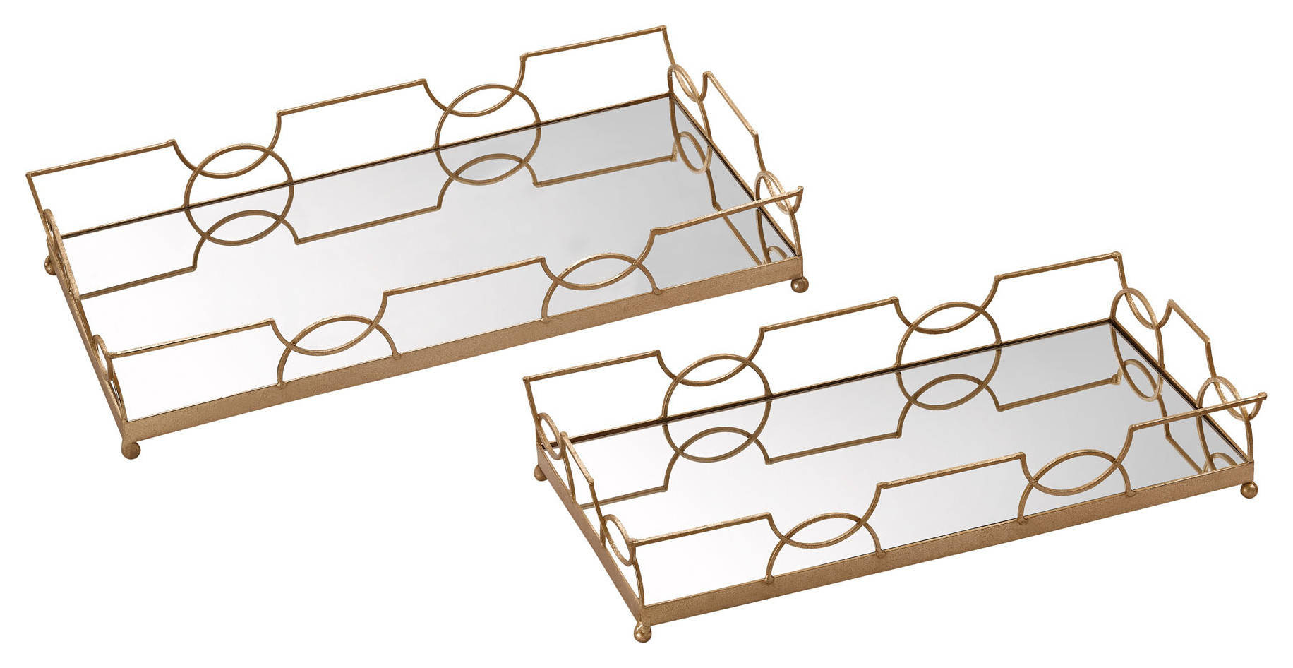 Bow Tie Mirrored Trays - Contemporary - Serving Trays - by ...
