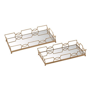 Bow Tie Mirrored Trays - Contemporary - Serving Trays - by ...