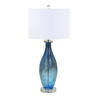 Set of 2 Shades of Blue Bubble Glass Table Lamps - Contemporary - Lamp ...