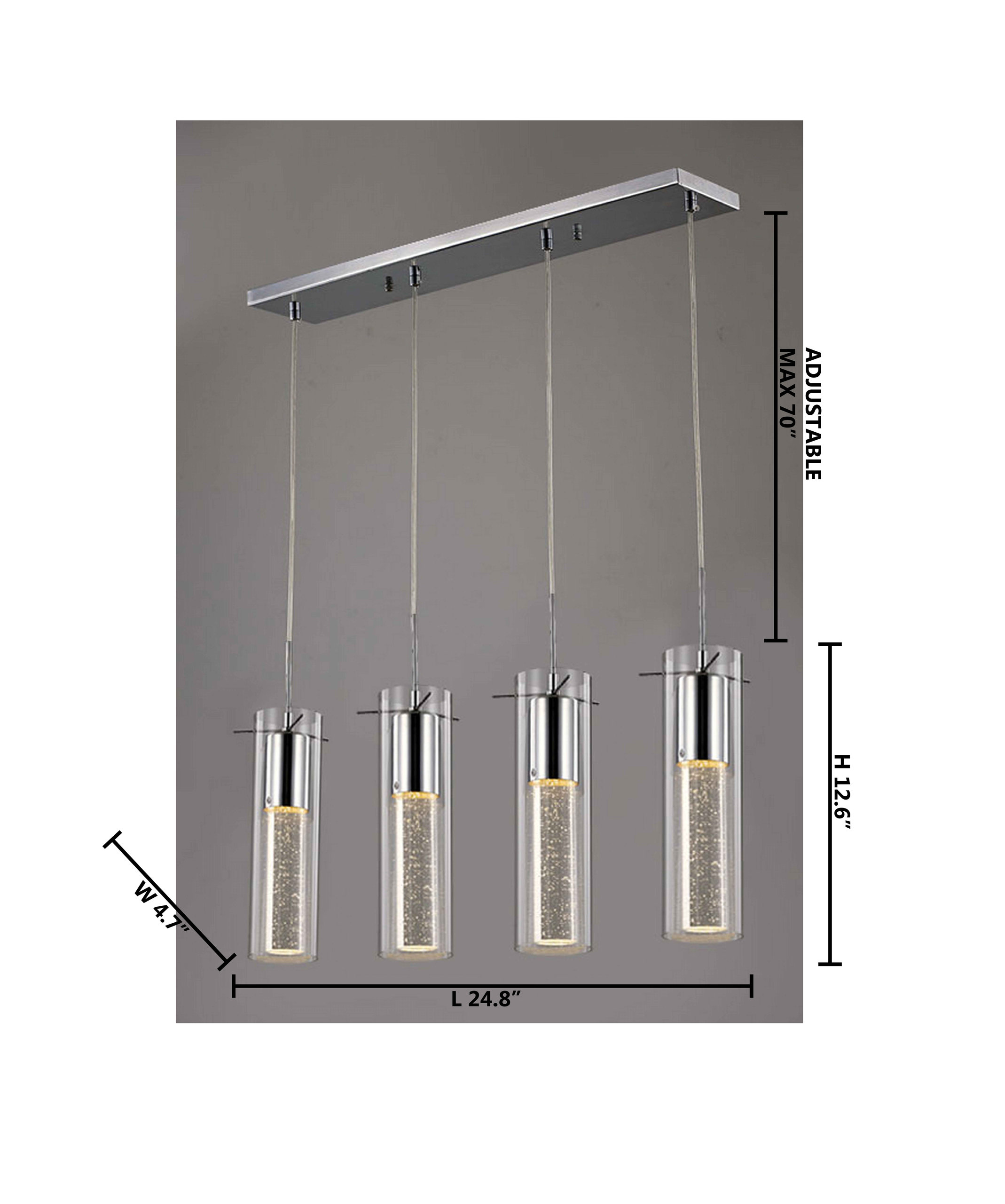 4-Light Ceiling Fixture Light, Chrome - Contemporary - Pendant Lighting ...