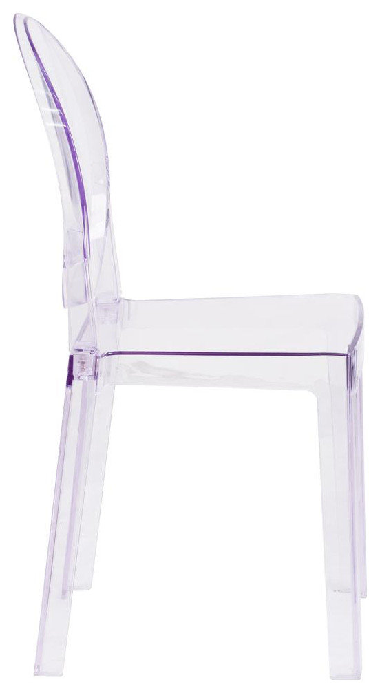 Ghost Chair, Transparent Crystal With Oval Back, 15.75"x20.25"x35 ...