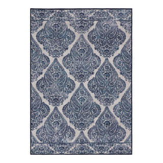 RugSmith Blue Rajah Pasiley Ikat Area Rug, 3'x5', 7'6"x9'6 ...