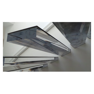Cantilevered stairs with acrylic treads - Contemporary - Staircase ...