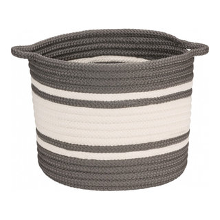 Colonial Mills Basket Outland Basket Gray Round, 14"x14"x12 ...