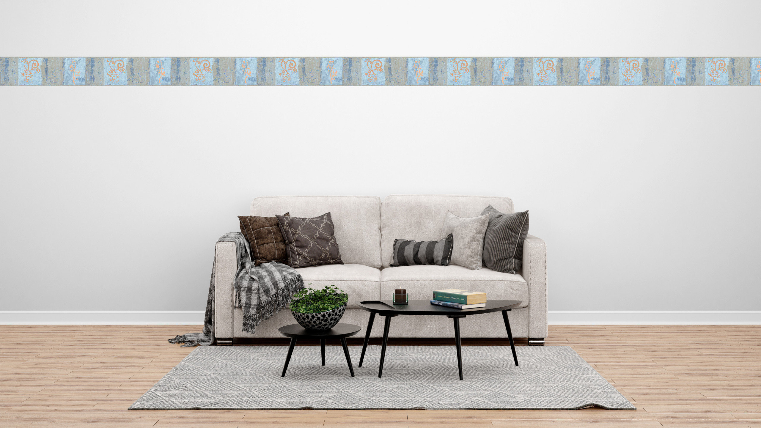 Shapes Peel and Stick Wallpaper Border 15'x7", Roll 15 ft. x 7 in ...