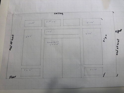 I need advice about windows and doors on an 11 foot wall | Houzz Forum