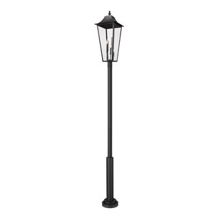 Gannon Five Light Outdoor Post Mount in Black - Traditional - Post ...