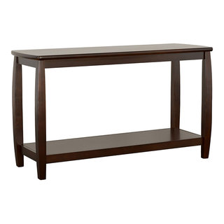 Dixon Rectangular Sofa Table With Lower Shelf Espresso - Transitional - Console Tables - by ...