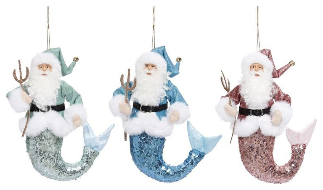 Mark Roberts 2020 Collection Santa Merman Ornament 9", Assortment of 3 ...