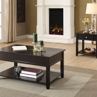Wooden End Table With Bottom Shelf, Black - Transitional - Side Tables ...
