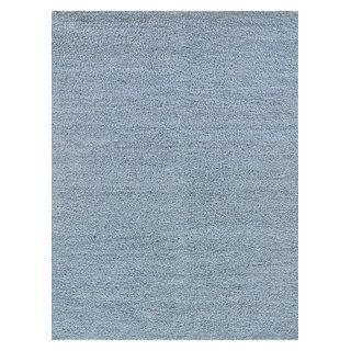 Borelli Handmade Hand Loomed Wool Light Blue Area Rug, 14'x18 ...