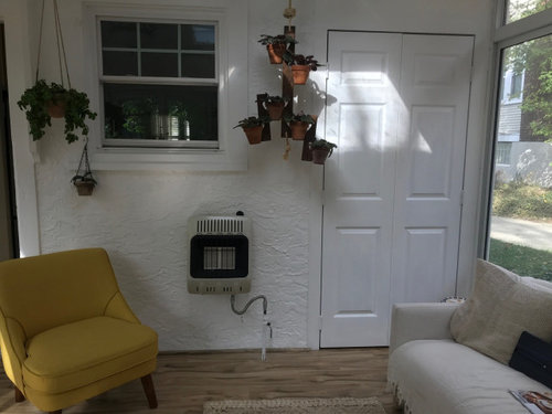 Hiding a heater pipe , any ideas of how to do it?