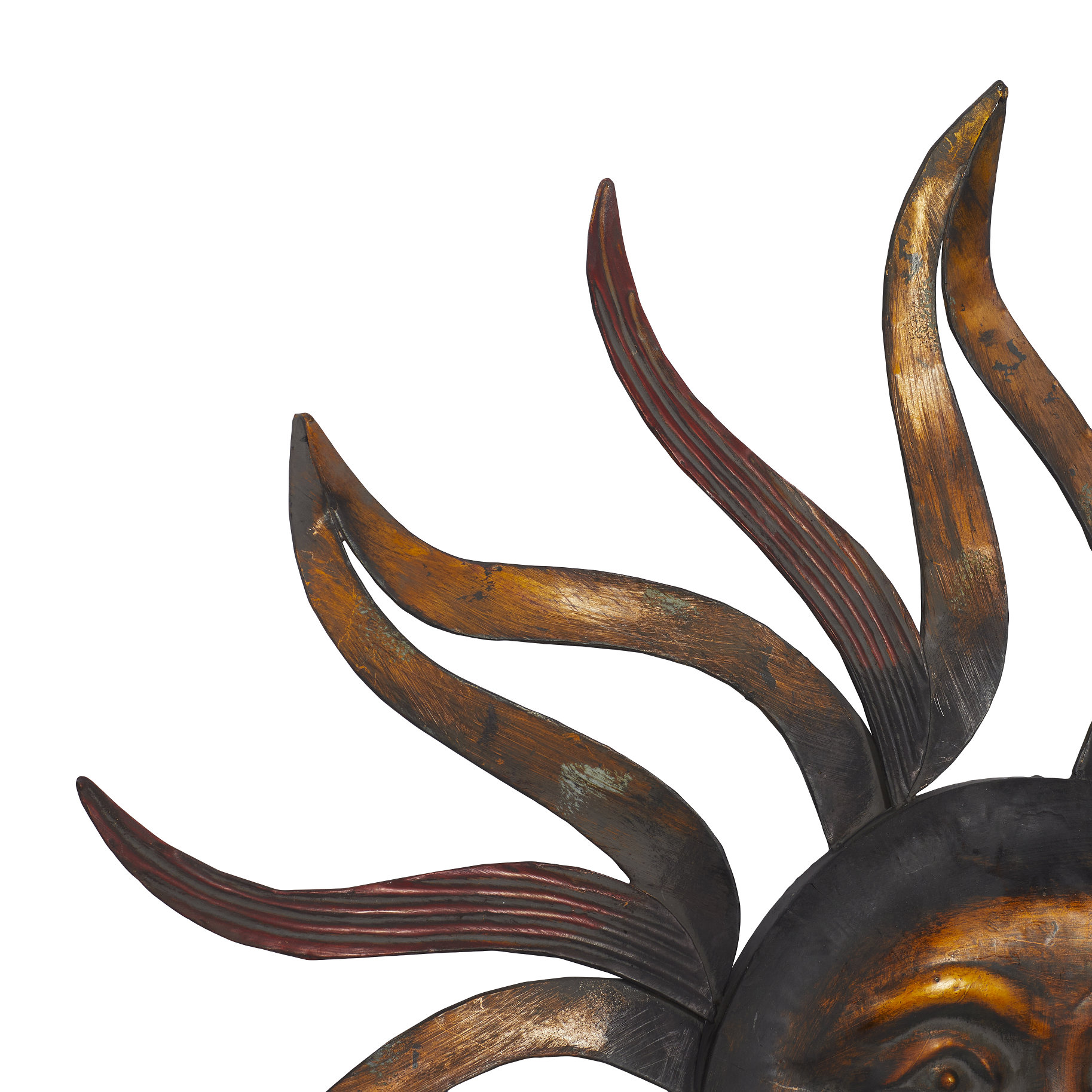 Rustic Brass Metal Wall Decor 97918, 37" x 1" x 37" - Contemporary ...