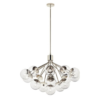 Silvarious 16 Light Chandelier, Polished Nickel, Clear - Contemporary ...
