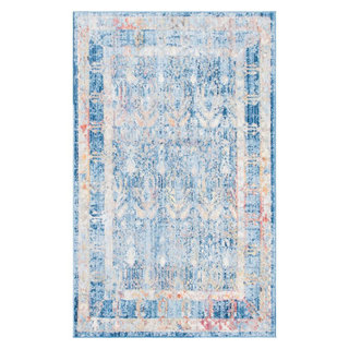 Rug Unique Loom Brighton Blue Rectangular 3' 3 x 5' 3 - Contemporary ...