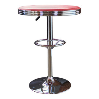 Retro Soda Shop Table, Black - Contemporary - Indoor Pub And Bistro ...