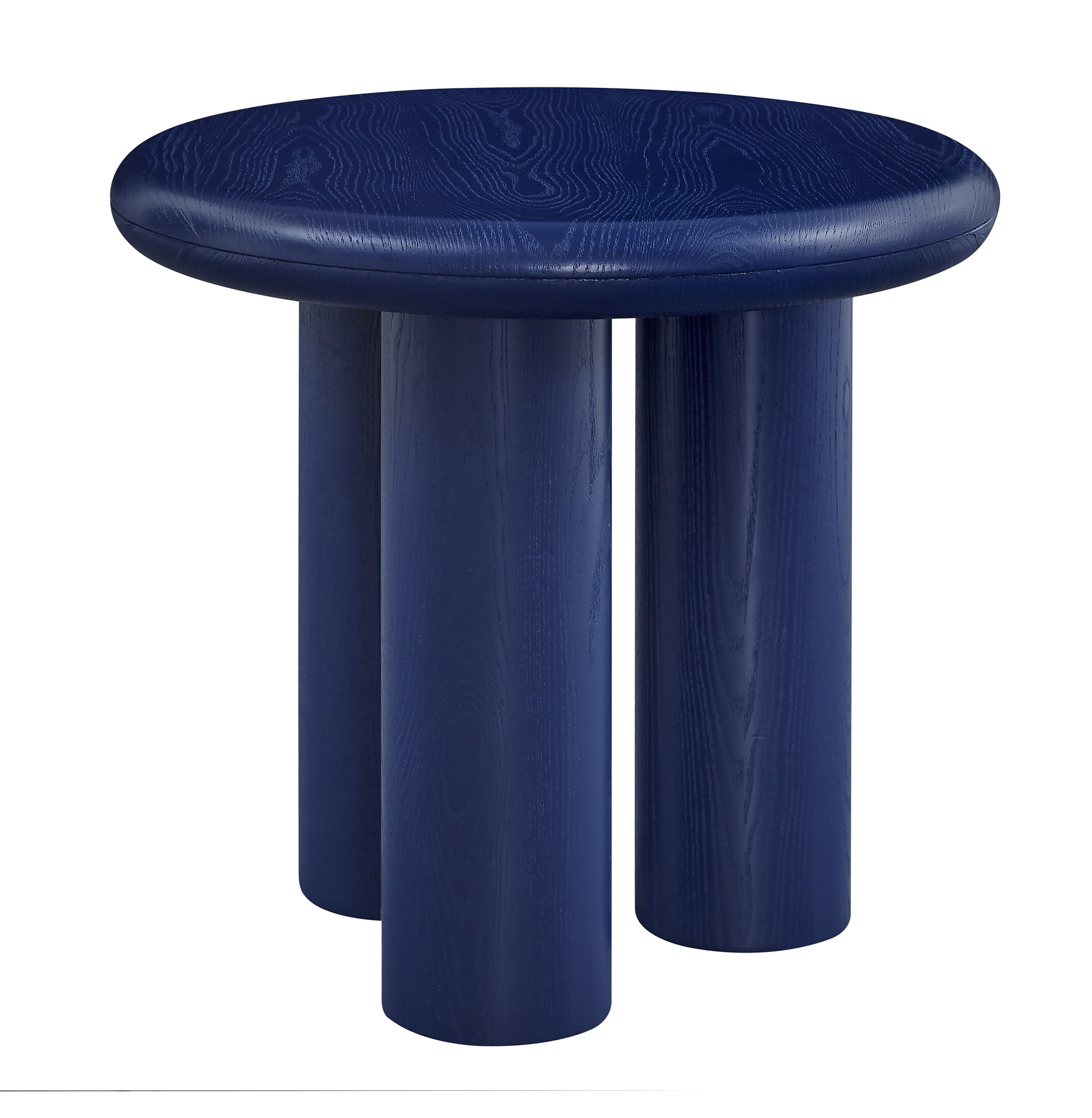 Gunda Round Side Table, Deep Blue - Contemporary - Side Tables And End ...