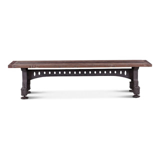 Sterling Industrial Officer'S Mess Teak Wood Bench - Contemporary ...