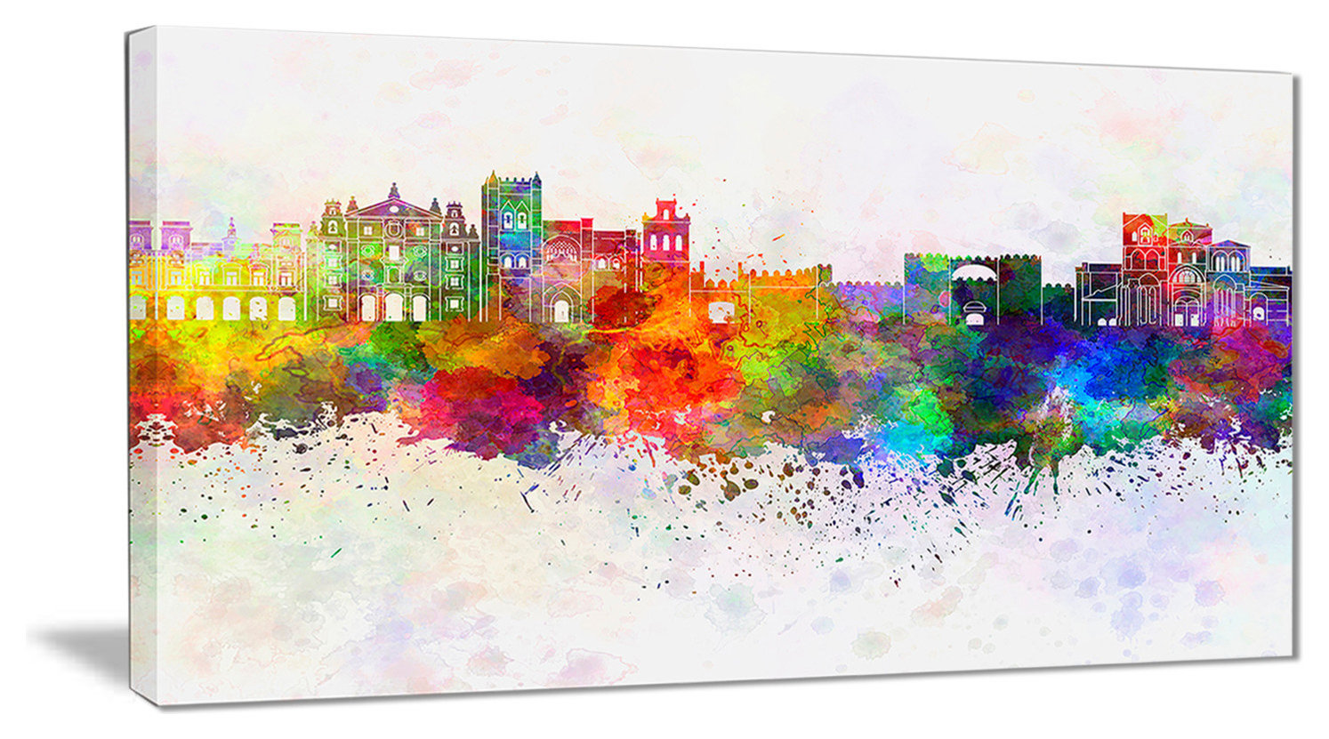 "Avila Skyline" Cityscape Canvas Artwork Print, 40"x20" - Contemporary ...
