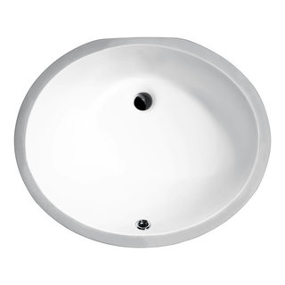 Pegasus Series 18.25" Ceramic Undermount Sink Basin, White ...
