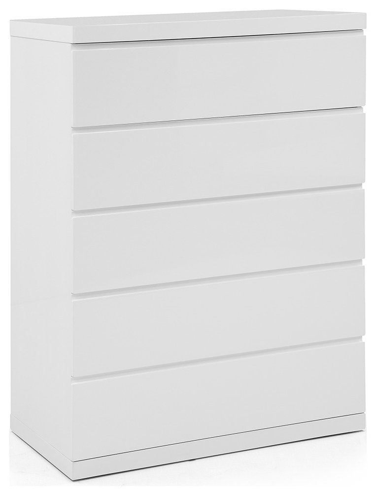 Anna Chest of Drawers, White - Contemporary - Dressers - by First of a ...