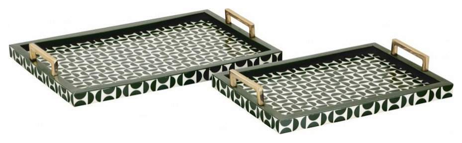 Falcon Cottages - Tray (Set of 2) In Traditional Style-2.5 Inches Tall ...