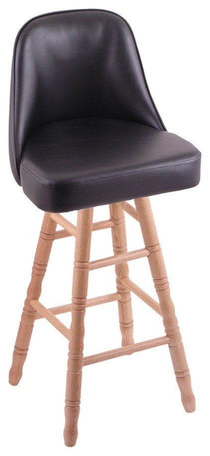 Holland Bar Stool, Grizzly Bar Stool, Turned Oak Legs, Natural Finish ...