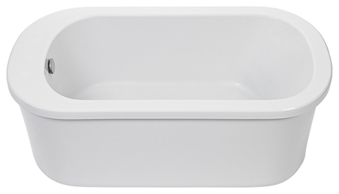 Freestanding Soaking Bath Above Rough, Biscuit 58x32x22 - Contemporary ...